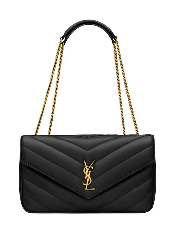 Saint Laurent Medium Loulou Shoulder Bag - Black