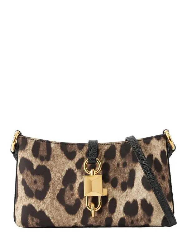 Dolce & Gabbana Leather-trimmed Leopard-print Shoulder Bag - Animal Print