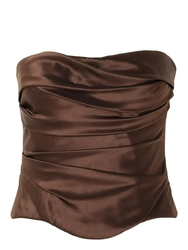DANIELLE FRANKEL Demi Strapless Bustier - Brown