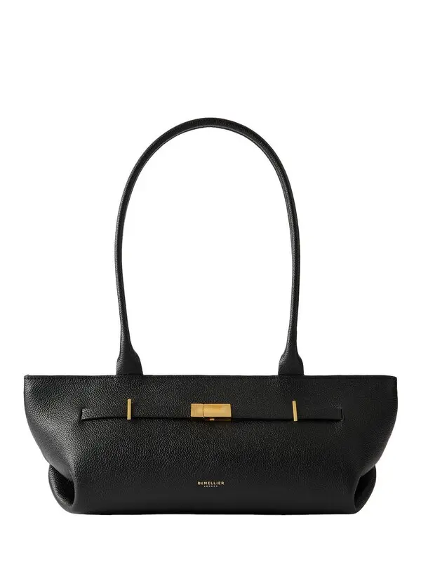 DEMELLIER Textured-leather Shoulder Bag - Black