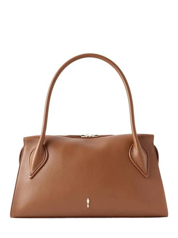 CHRISTIAN LOUBOUTIN Venus Medium Leather Shoulder Bag - Brown