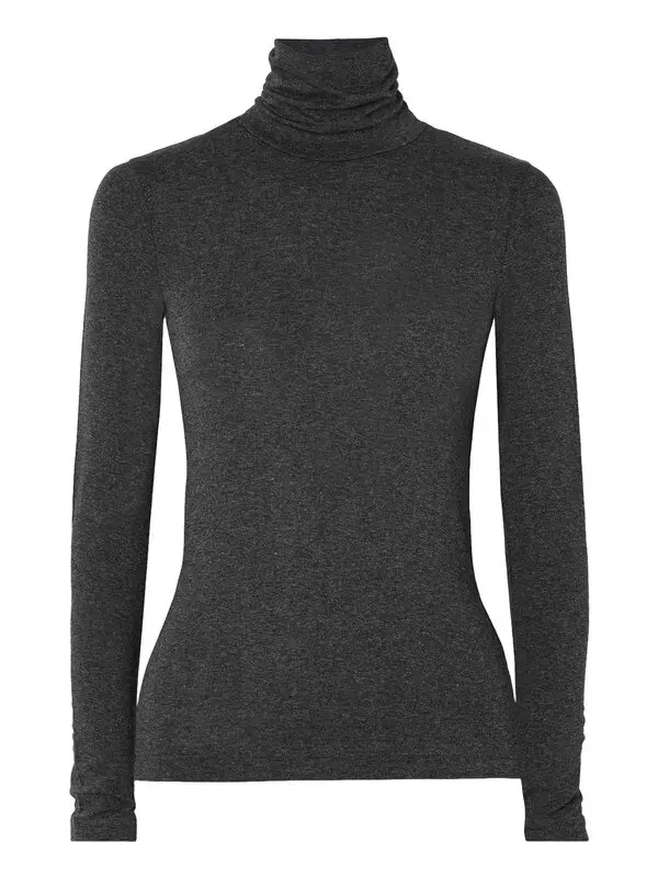 AGOLDE Pascale Stretch-jersey Turtleneck Top - Gray