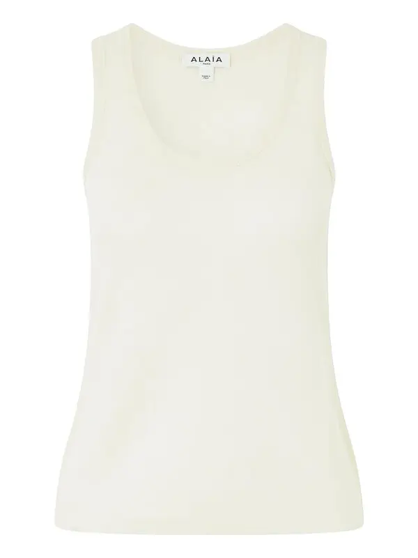 Alaïa Wool-blend Tank - White