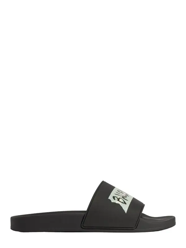 Balenciaga Pool Slide Sandal - Black