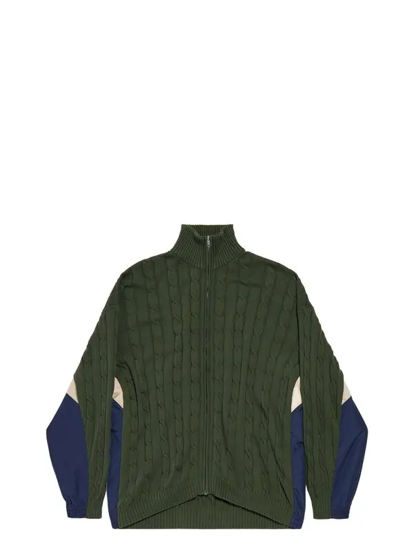 Balenciaga Hybrid Zip-up Jacket - Green