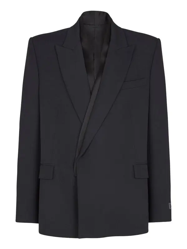 Balmain Grain De Poudre 1-button Jacket - Black