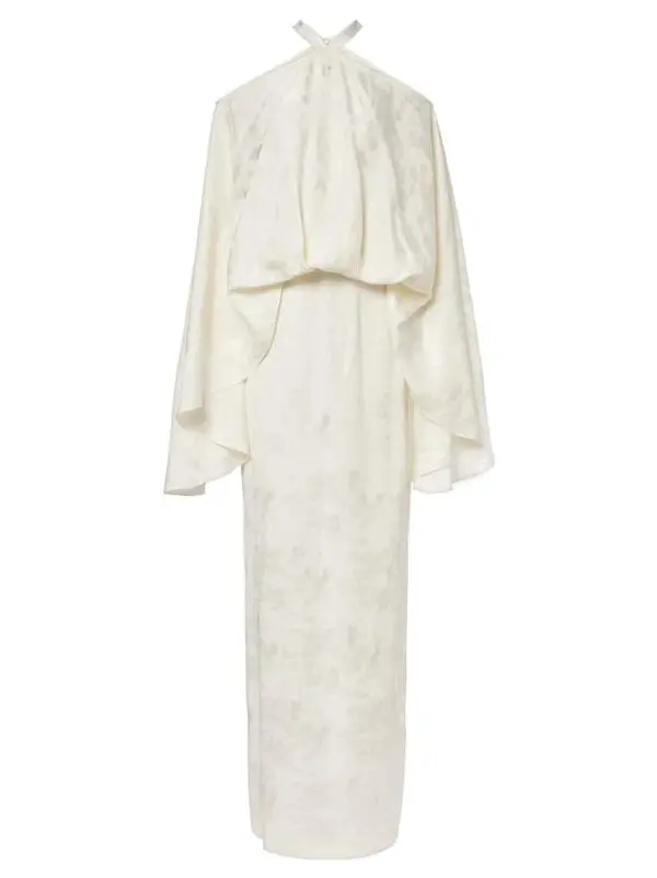 TALLER MARMO Cyclades Jacquard Gown - White
