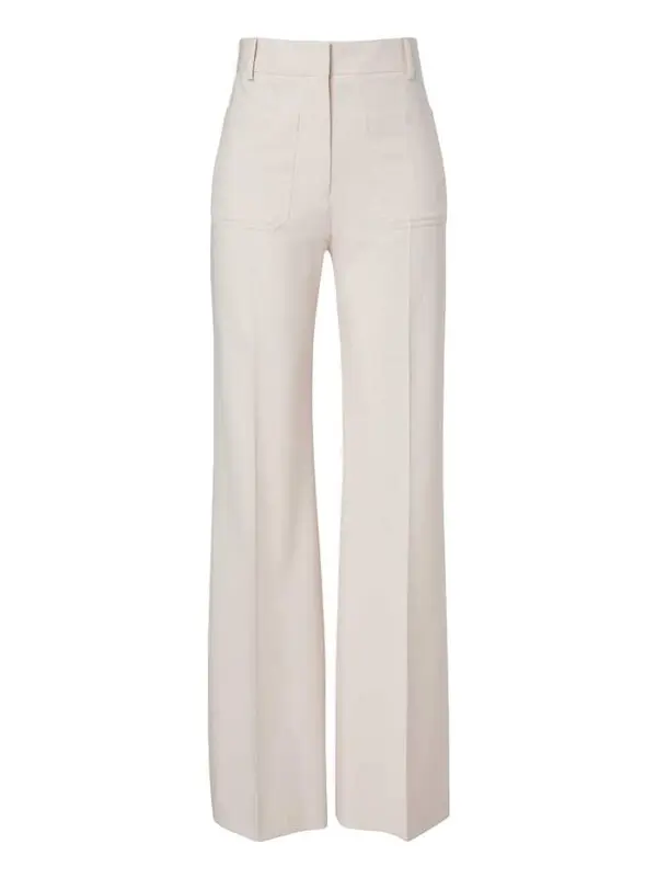 Victoria Beckham Alina High-rise Wide-leg Pants - White