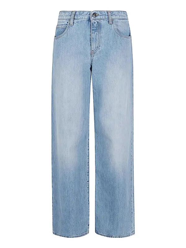 THE ROW Eglitta Denim Cotton Jeans - Sky Blue