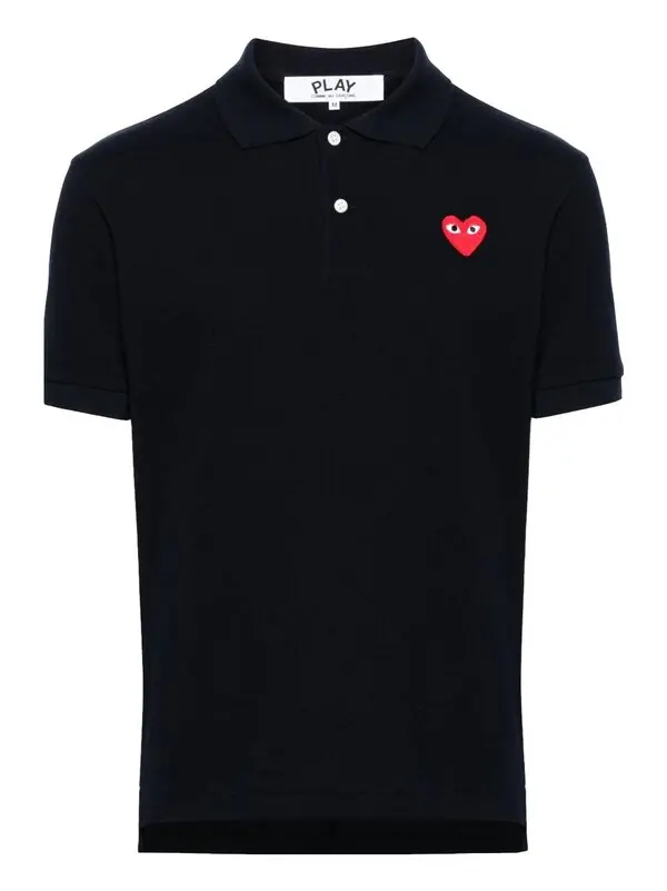 Play Comme Des Garcon Cotton Polo Shirt - Blue