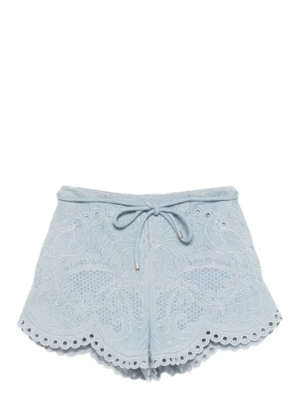 Zimmermann Denim Shorts - Sky Blue