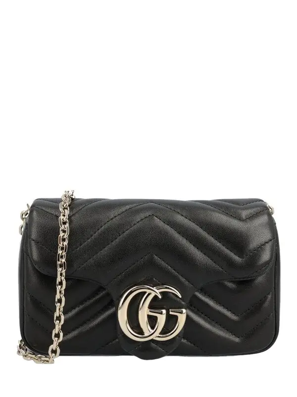 Gucci Gg Marmont Leather Mini Bag - Black