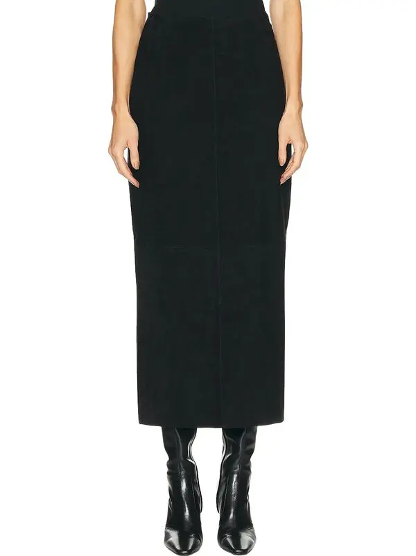 BY MALENE BIRGER Palomie Suede Skirt - Black
