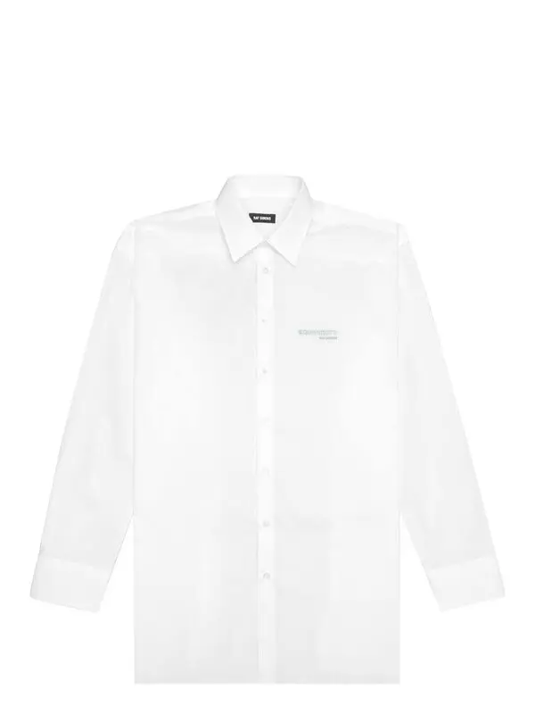 Raf Simons Embroidered Big Fit Shirt - White