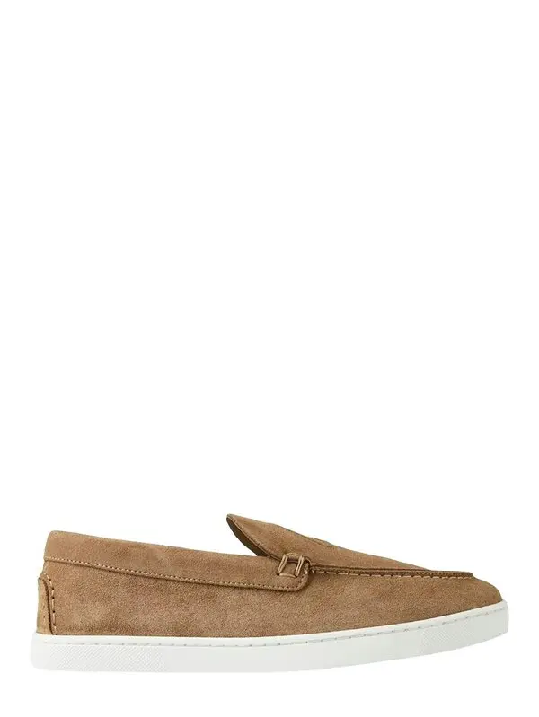 CHRISTIAN LOUBOUTIN Varsiboat Flat Loafers - Tan