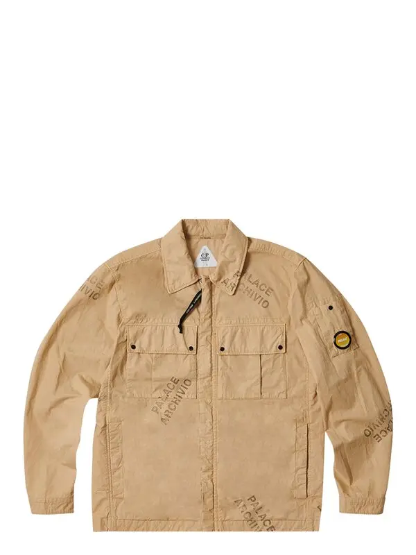 PALACE X C.p. Company Washed Cotton Shirt Jacket - Tan