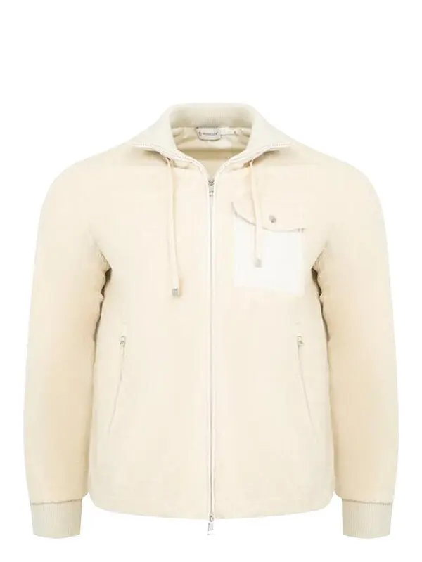 Moncler Zip-up Cardigan - Tan