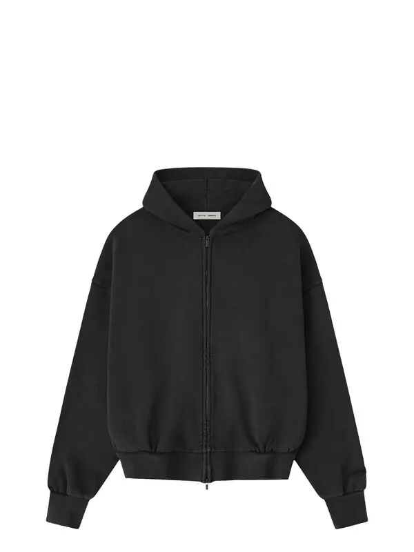Fear Of God Embroidered Classic Full Zip Hoodie - Black