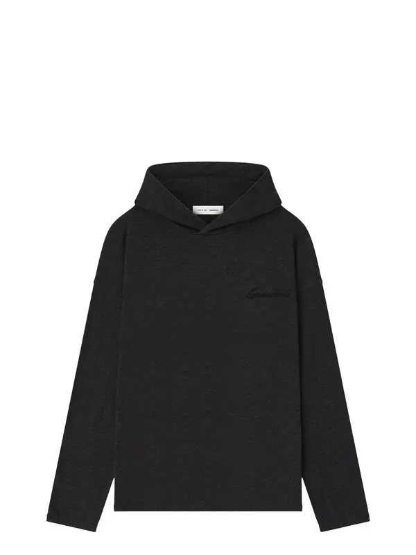 Fear Of God Embroidered Classic Hooded Long-sleeve - Black