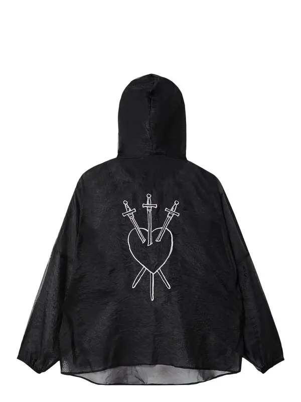 Goat Sheer Three Of Swords Tarot Anorak - Black