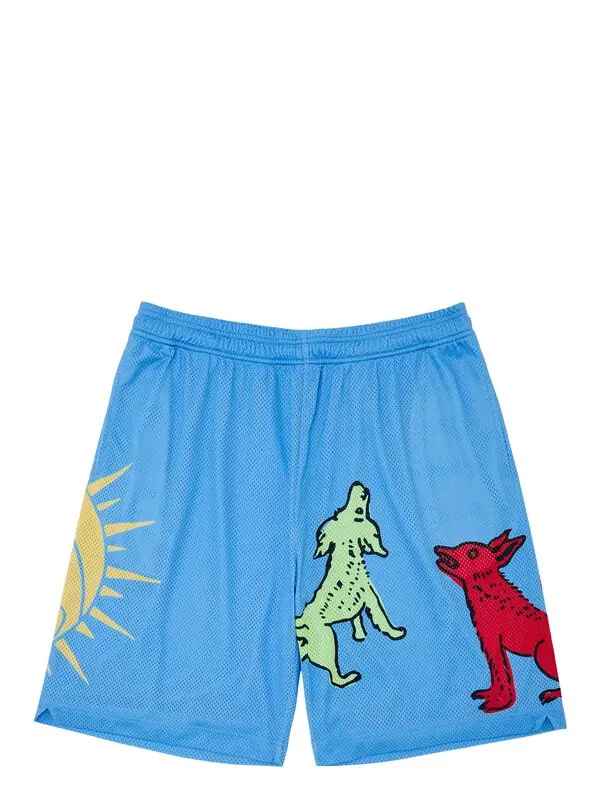 Goat Moon Tarot Basketball Shorts - Blue