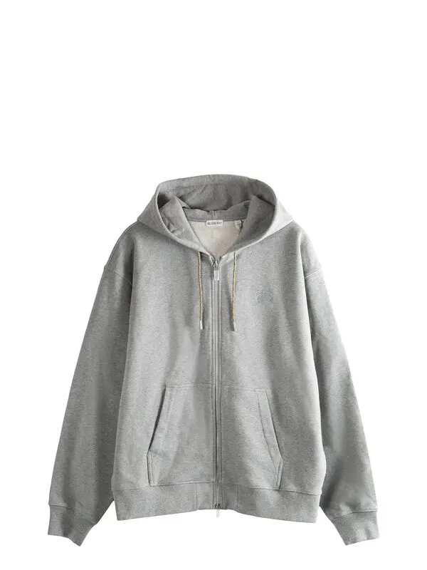 Burberry Rory Check Zip Hoodie - Grey