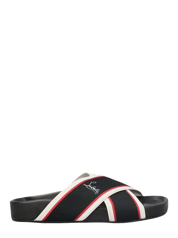 CHRISTIAN LOUBOUTIN Hot Cross Bizz Donna Flat - Black