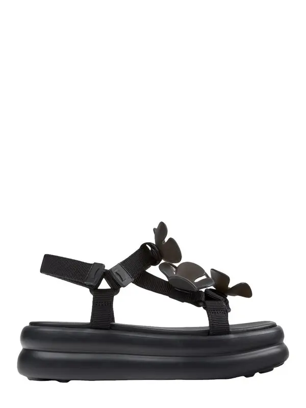 Camper Heeled Sandal - Black