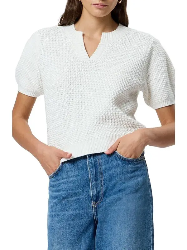 French Connection Remy Puff Sleeve Sweater - Summer White