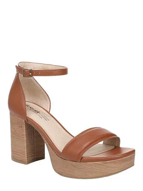 LIFESTRIDE Ankle Strap Platform Sandal - Tan