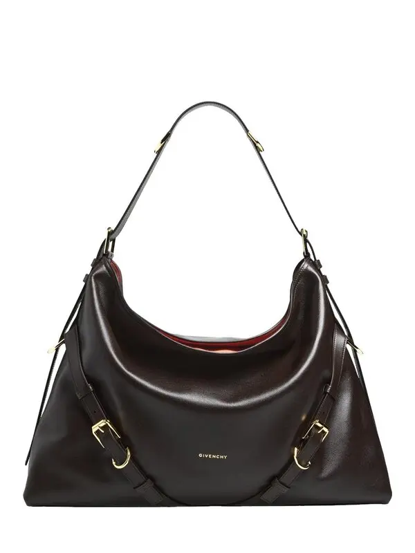 Givenchy Large Voyou Suede Shoulder Bag - 206-chocolate