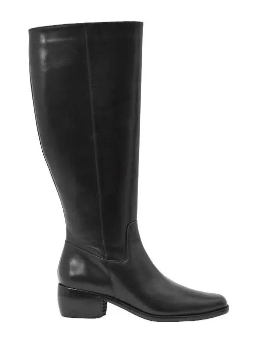 REISS Micheala Knee High Boot - Black