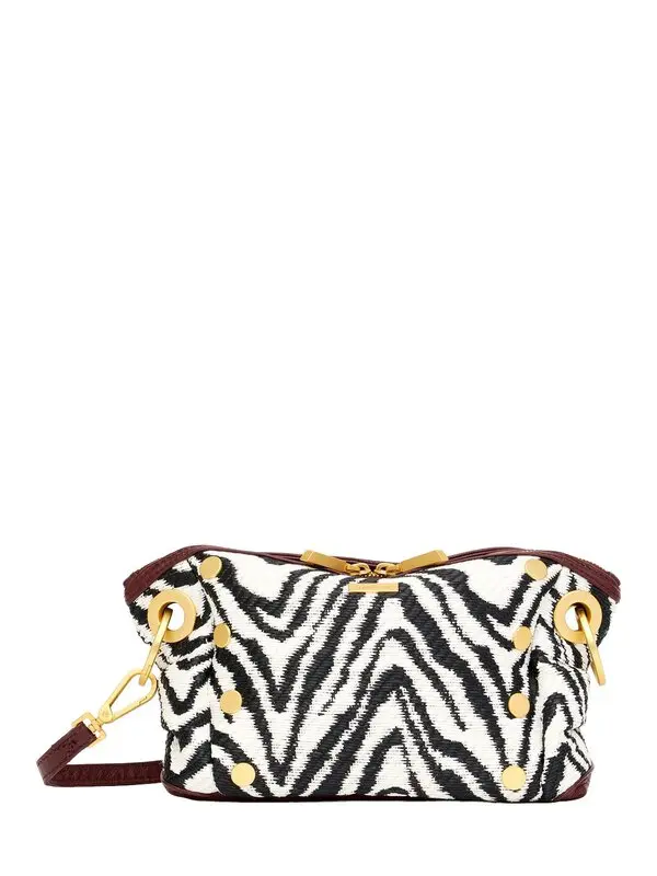 HAMMITT Small Daniel Crossbody Clutch - Zebra/brushed Gold