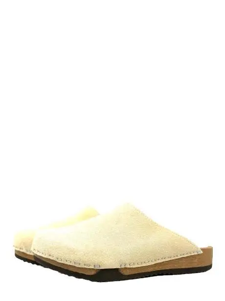 KUNSTEN Ella Suede Clogs - Beige