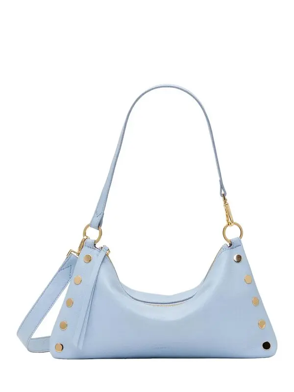 HAMMITT Medium Kyle Leather Shoulder Bag - Hazy Blue/gold
