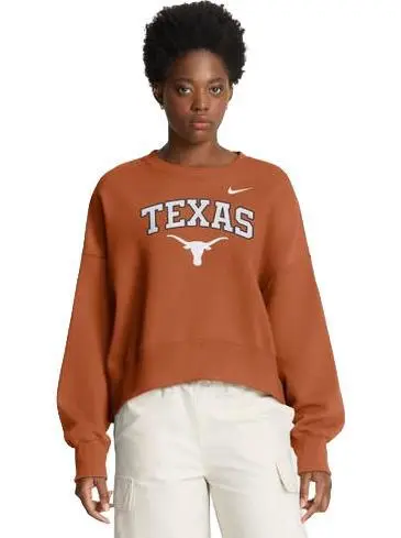 Nike Texas Longhorns Oversized Phoenix Arch Pullover Sweatshirt - Burnt Orange