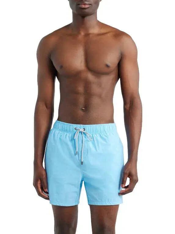 VINTAGE SUMMER Vintage Wash Volley Swim Trunks - Blue