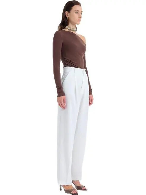 MONLICIA Nevara High-waisted Palazzo Pants - White