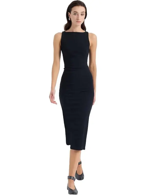 MONLICIA Silva Bodycon Midi Dress - Black