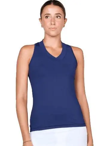 SOFIBELLA Racerback Tennis Tank Top - Navy