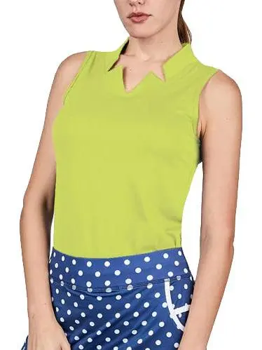 SOFIBELLA Sleeveless Golf Shirt - Citrus