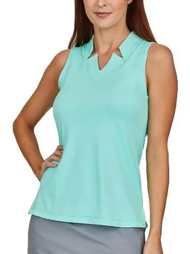 SOFIBELLA Sleeveless Golf Shirt - Mint