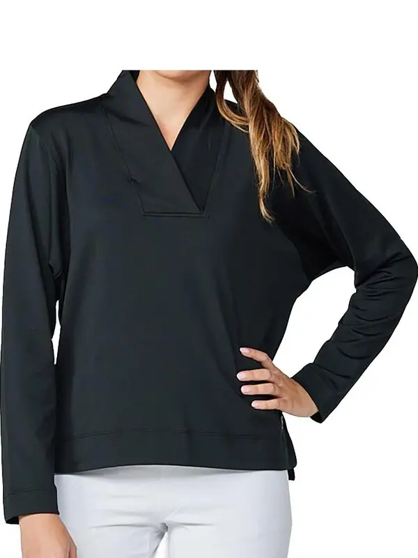 SOFIBELLA Staples Golf Pullover - Black