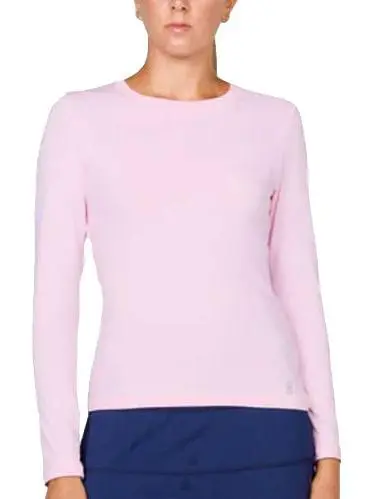 SOFIBELLA Long Sleeve Tennis Shirt - Cotton Candy
