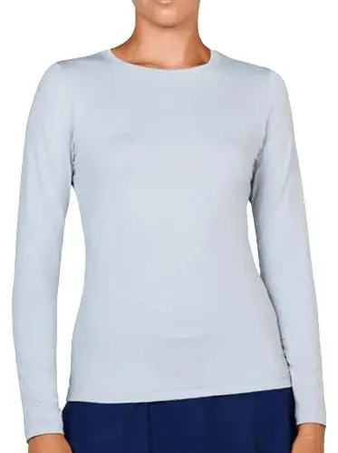 SOFIBELLA Long Sleeve Tennis Shirt - Stone