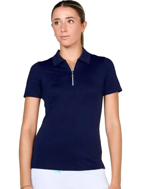 SOFIBELLA Short Sleeve Golf Polo - Navy
