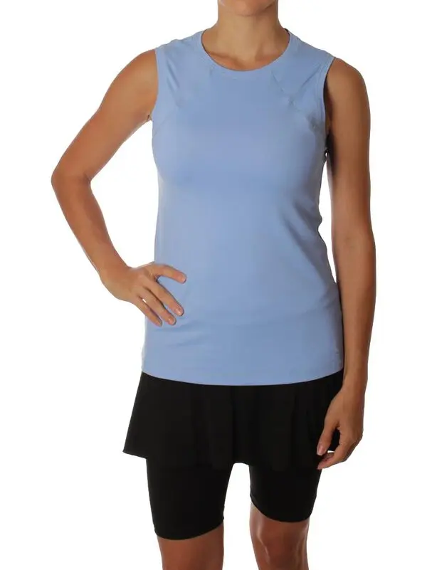 SOFIBELLA Sleeveless Tennis Shirt - Periwinkle