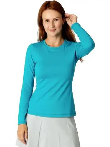 SOFIBELLA Long Sleeve Tennis Shirt - Surfer