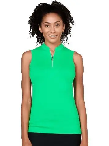 SOFIBELLA Sleeveless Golf Polo - Sprout
