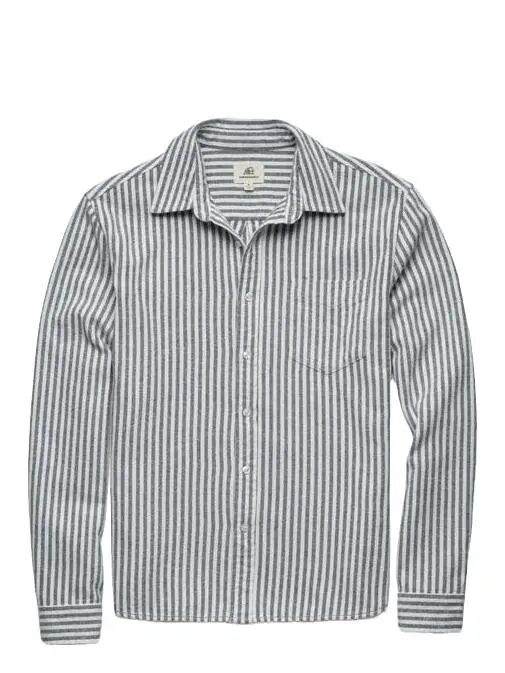 SURFSIDE SUPPLY CO. Brian Twill Stripe Shirt - Navy